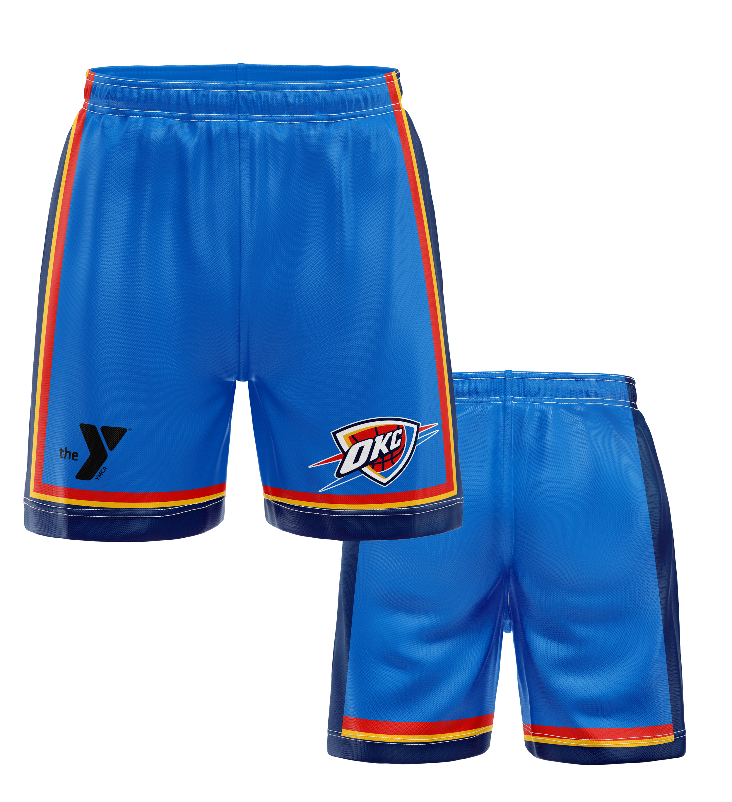 Jr Thunder Blue/Grey Basketball Shorts | YMCA Thunder Basketball